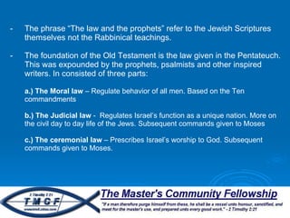 Christ and the law part 1 | PPT