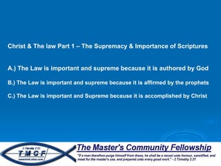 Christ and the law part 2 | PPT