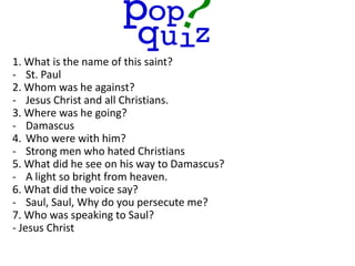 Christ Appears To St. Paul | PPT