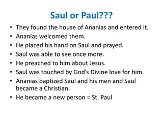Christ Appears To St. Paul | PPT