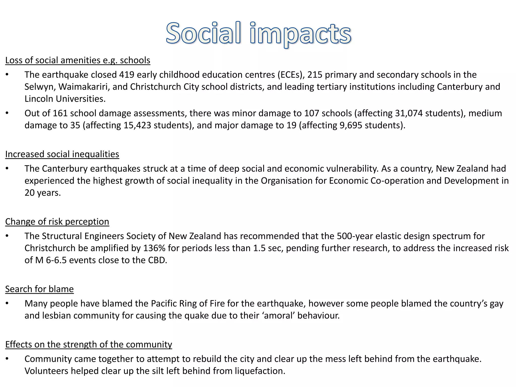 Christchurch earthquake 2011 - MEDC Case Study | PPTX
