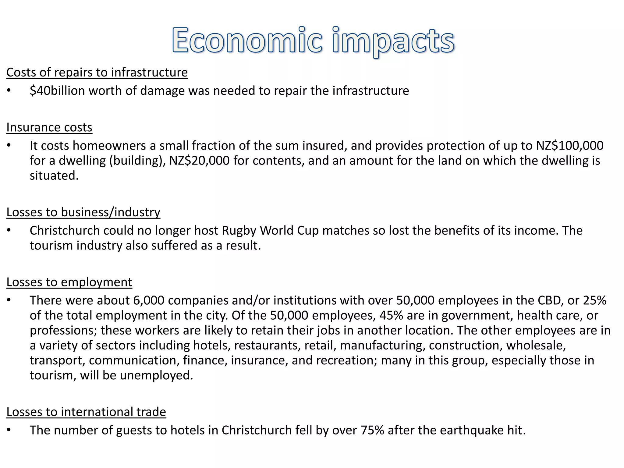 Christchurch earthquake 2011 - MEDC Case Study | PPTX