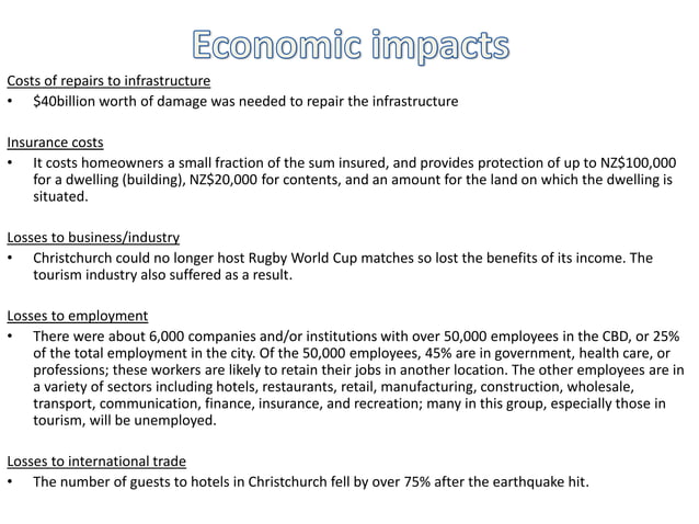 Christchurch earthquake 2011 - MEDC Case Study | PPTX