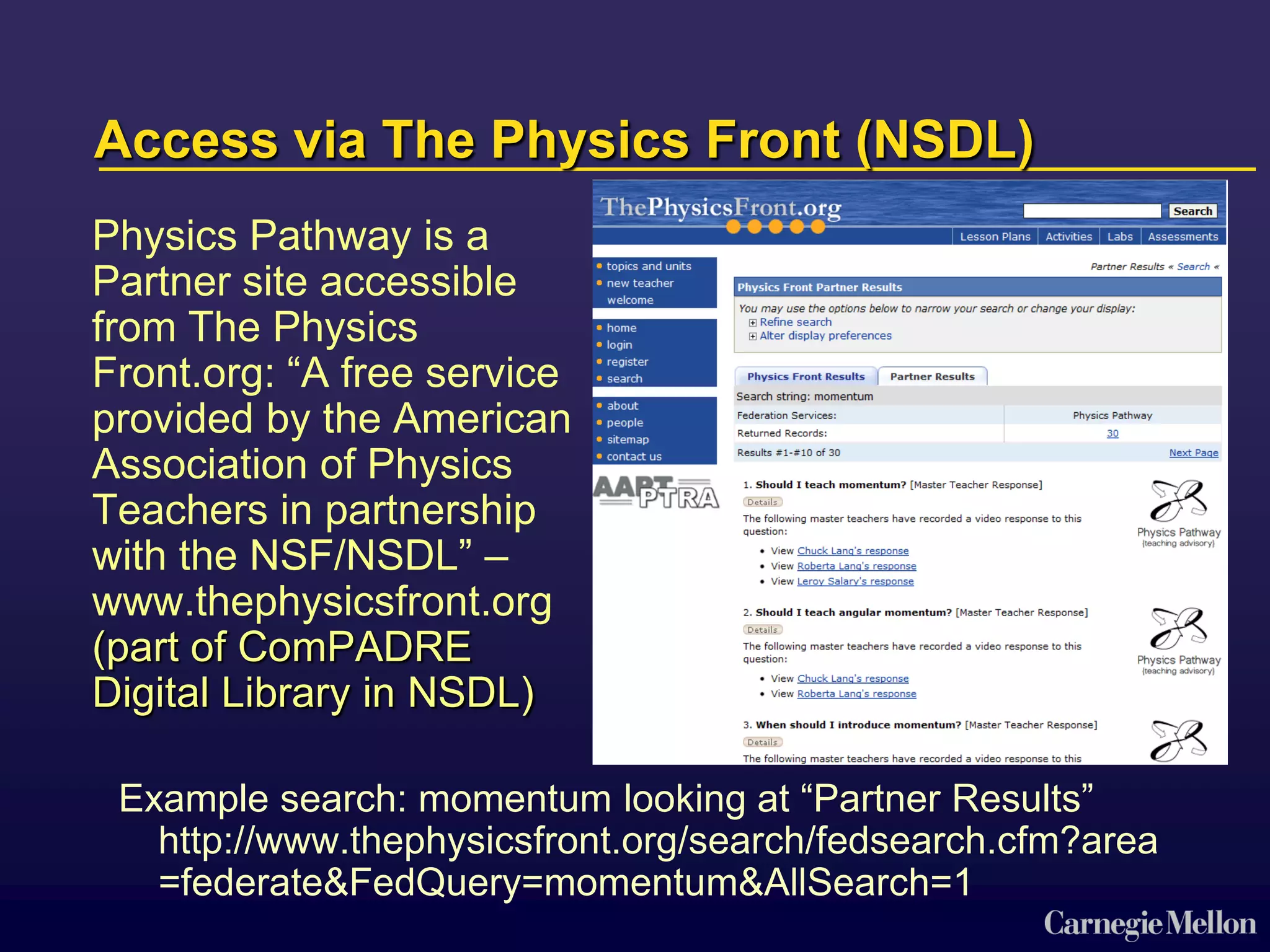 Christel jcdl2011 physics_pathway | PPT