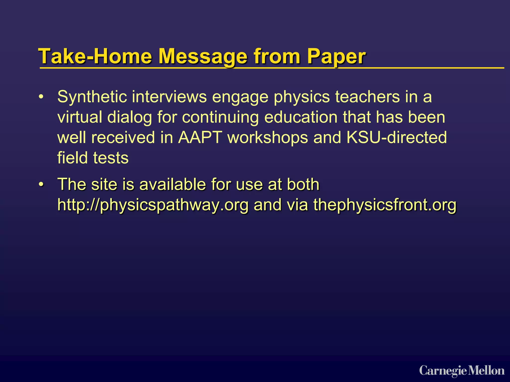 Christel jcdl2011 physics_pathway | PPT