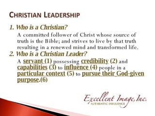 Christian Leadership 2003 | PPT | Christianity | Religion & Spirituality