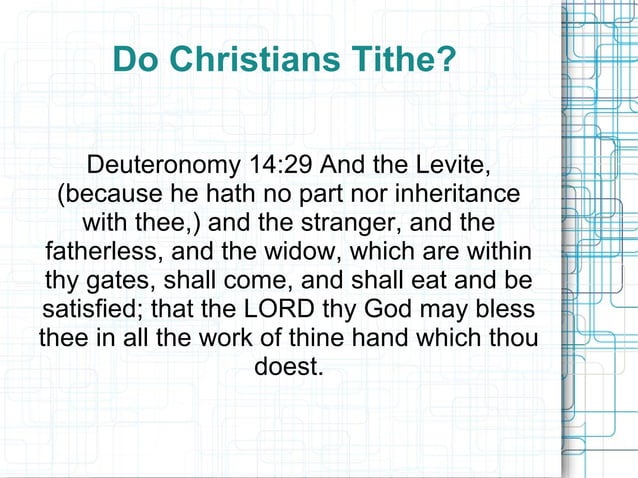 Do Christians Tithe? | PPT