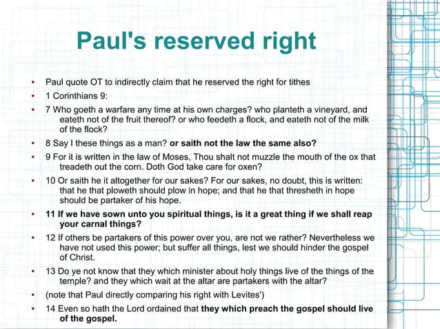 Do Christians Tithe? | PPT