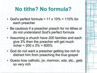 Do Christians Tithe? | ODP