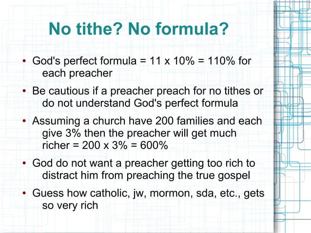 Do Christians Tithe? | PPT