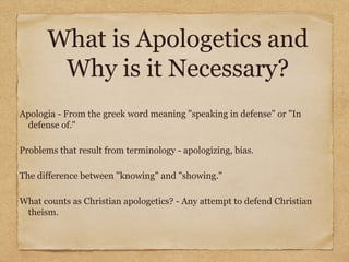 Contemporary Apologetics | PPT