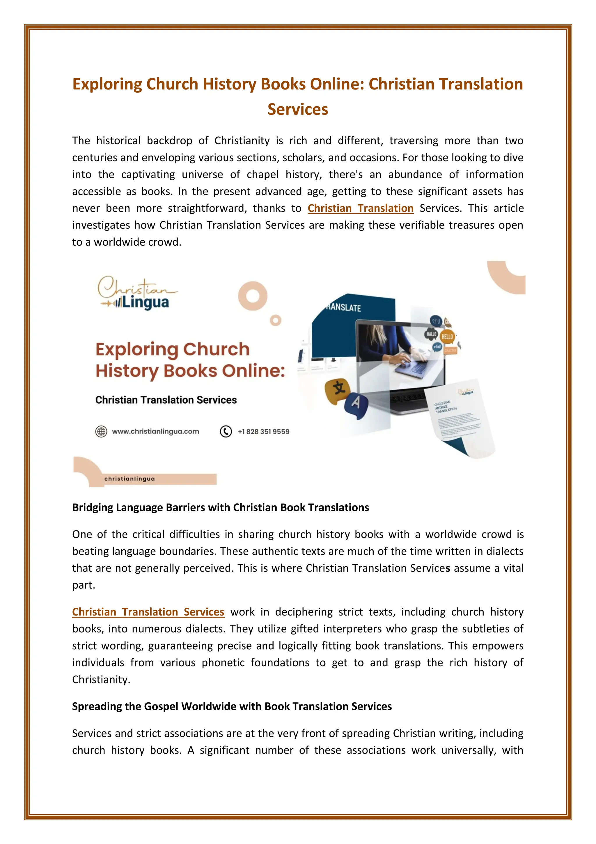 Christian Book Translations | PDF