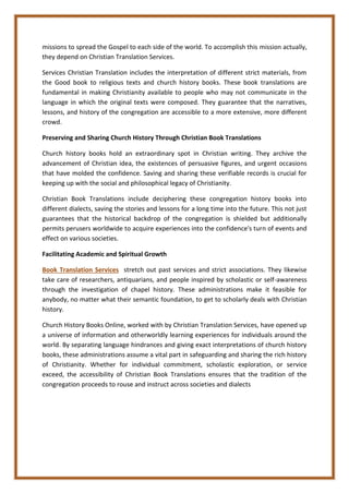 Christian Book Translations | PDF
