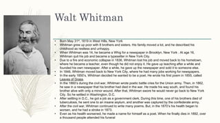 I hear America Singing | PPTX