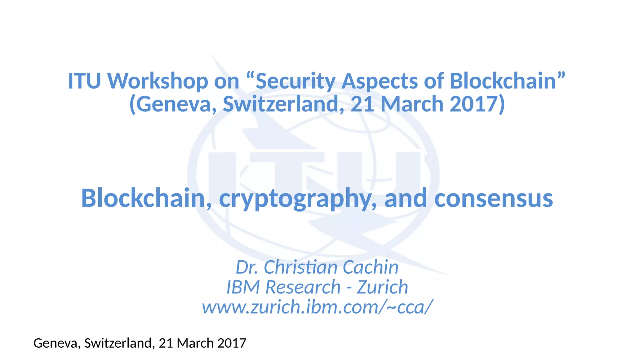 Blockchain, cryptography, and consensus | PDF
