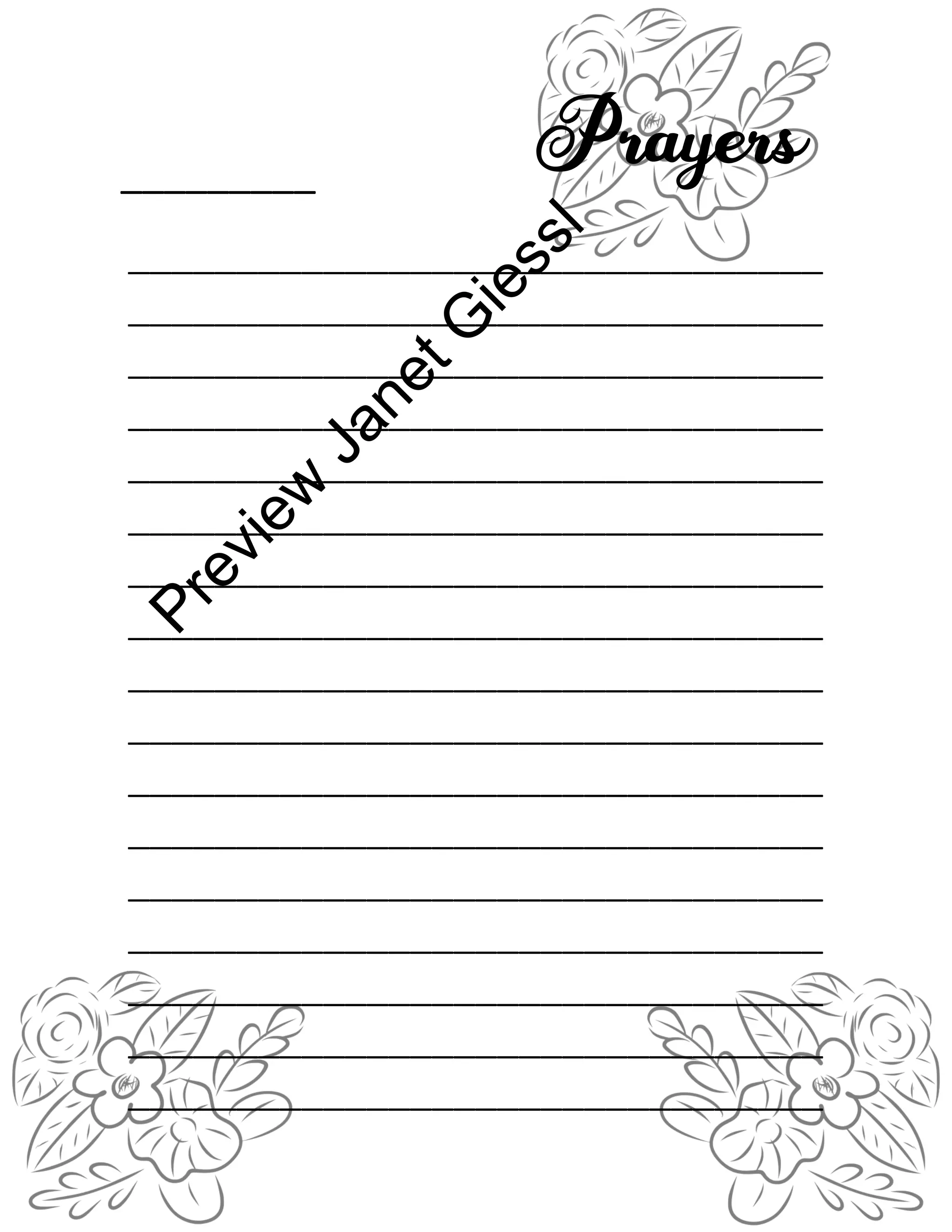 Christian Coloring Prayer Journal Preview | PDF