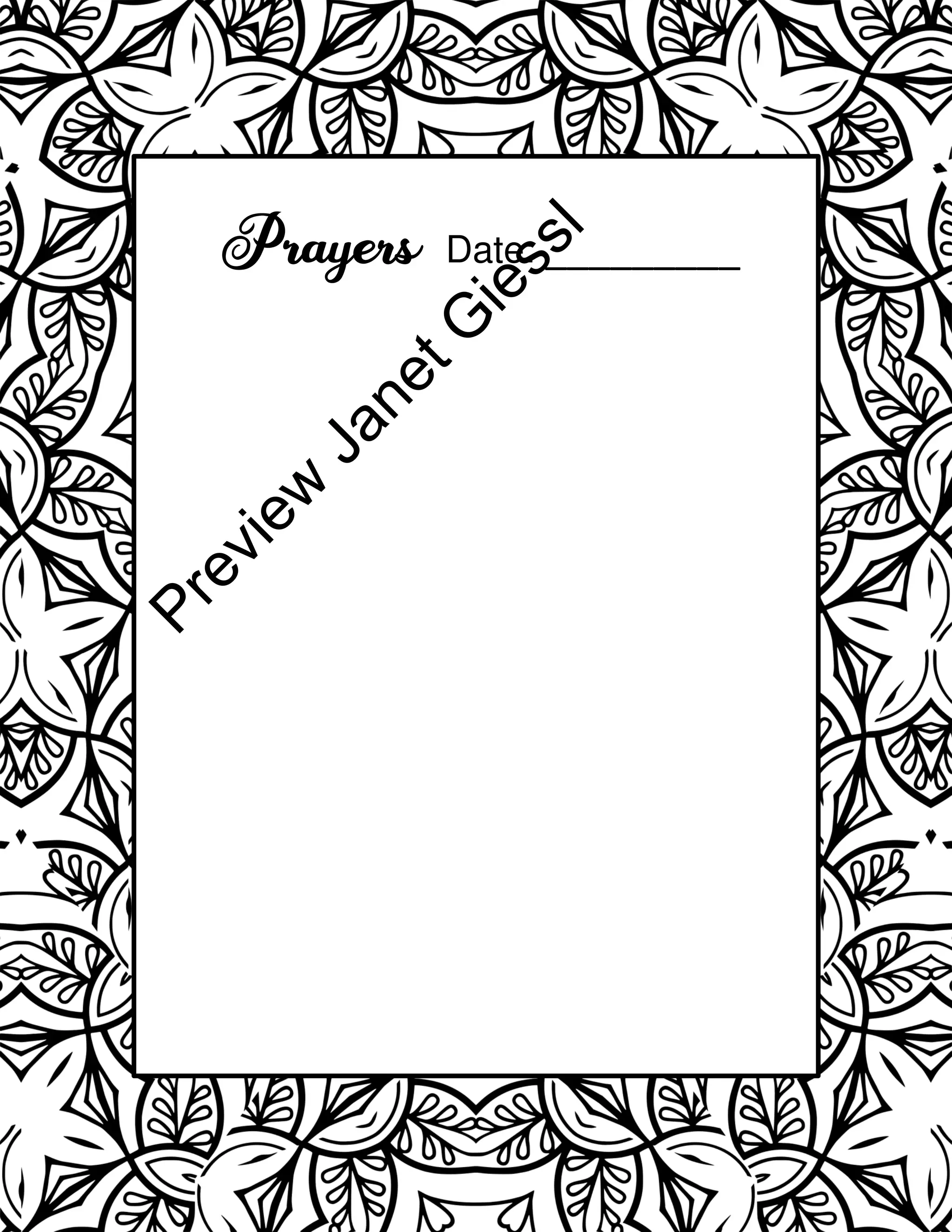 Christian Coloring Prayer Journal Preview | PDF