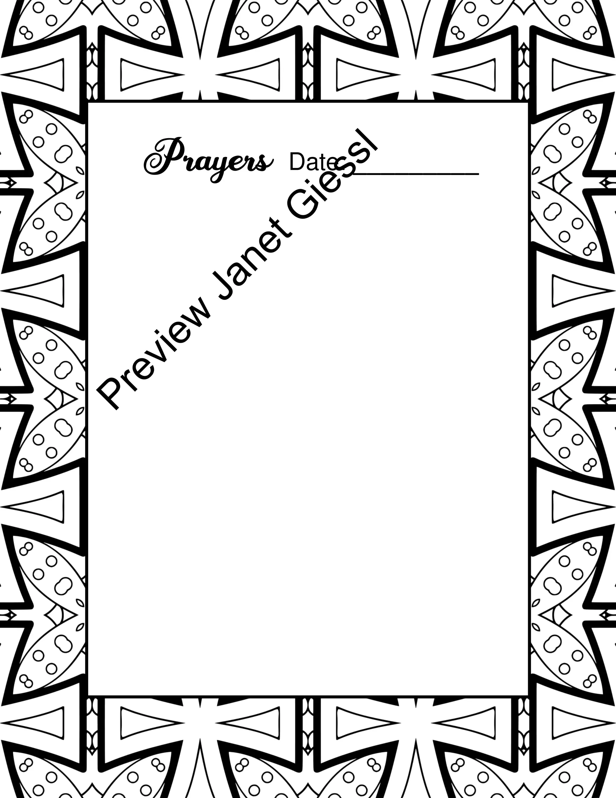 Christian Coloring Prayer Journal Preview | PDF