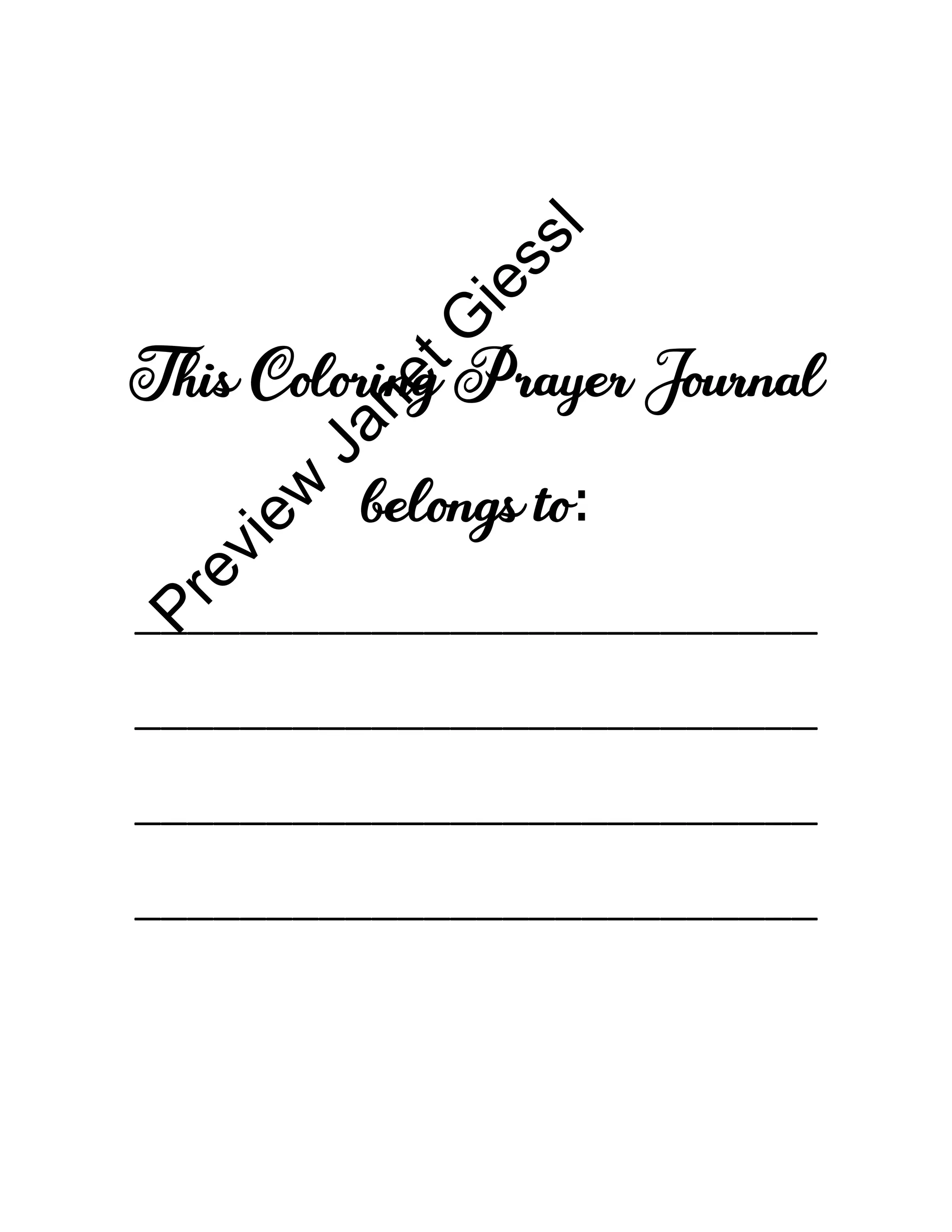 Christian Coloring Prayer Journal Preview | PDF