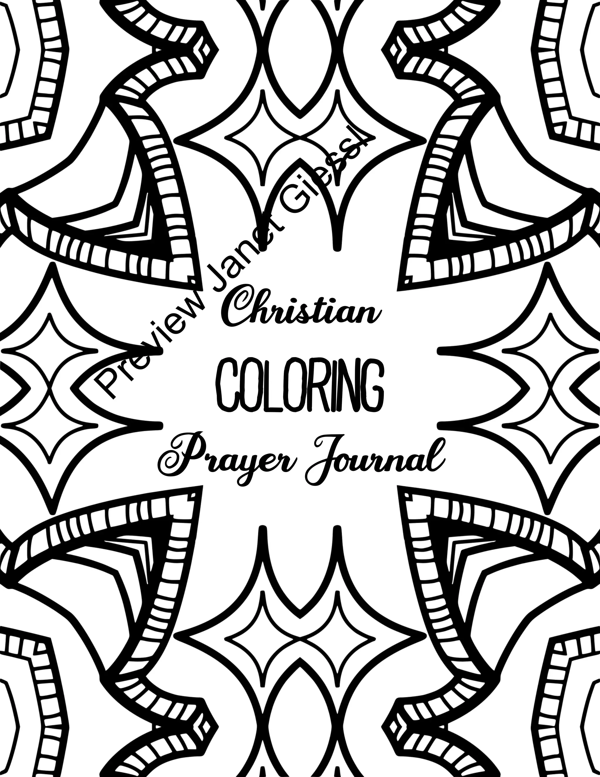 Christian Coloring Prayer Journal Preview | PDF