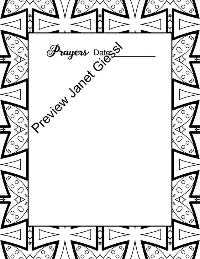 Christian Coloring Prayer Journal Preview | PDF