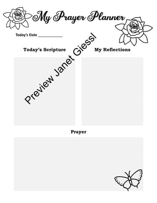 Christian Coloring Prayer Journal Preview | PDF