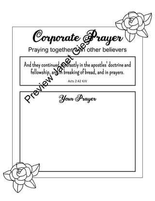 Christian Coloring Prayer Journal Preview | PDF