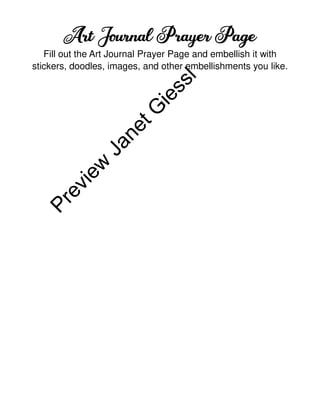Christian Coloring Prayer Journal Preview | PDF