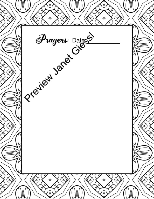 Christian Coloring Prayer Journal Preview