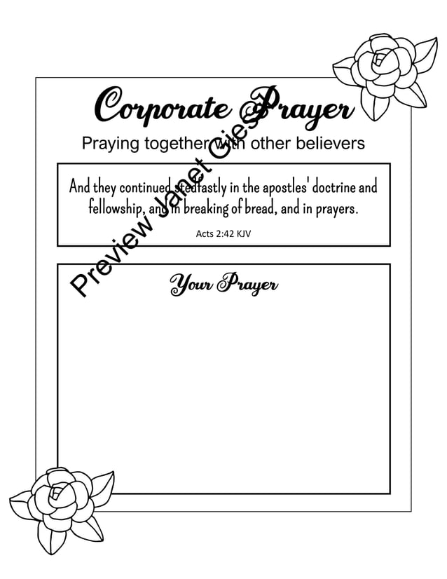 Christian Coloring Prayer Journal Preview
