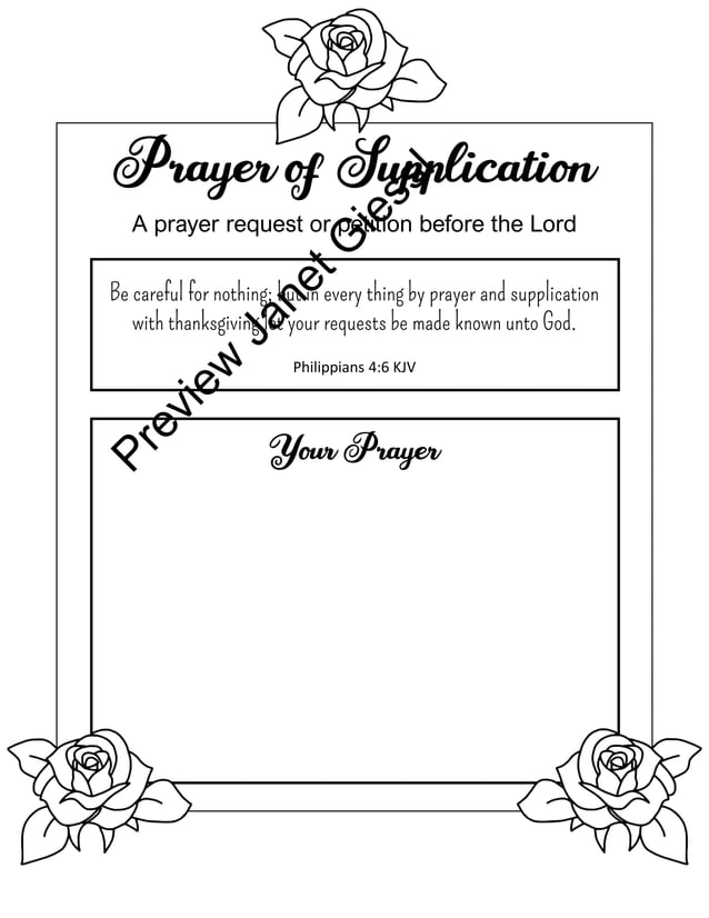 Christian Coloring Prayer Journal Preview