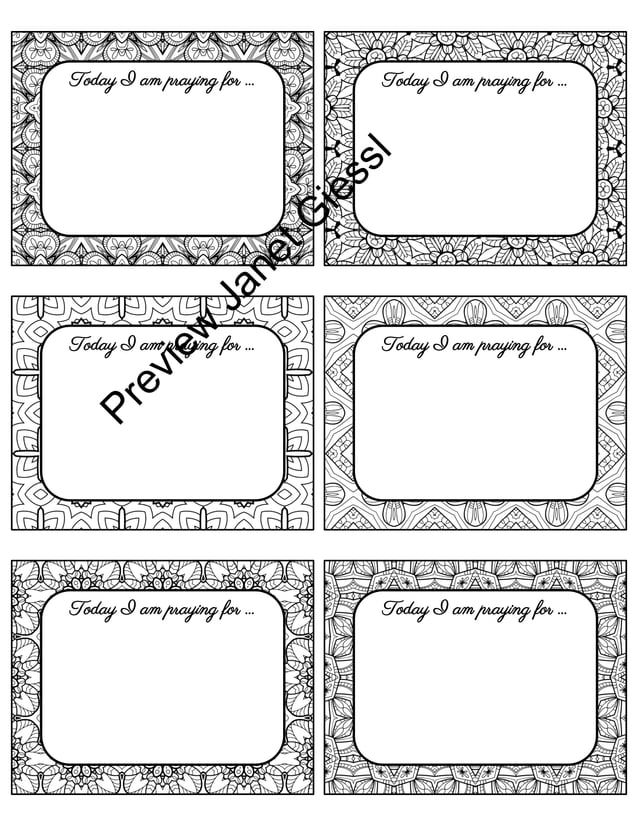 Christian Coloring Prayer Journal Preview