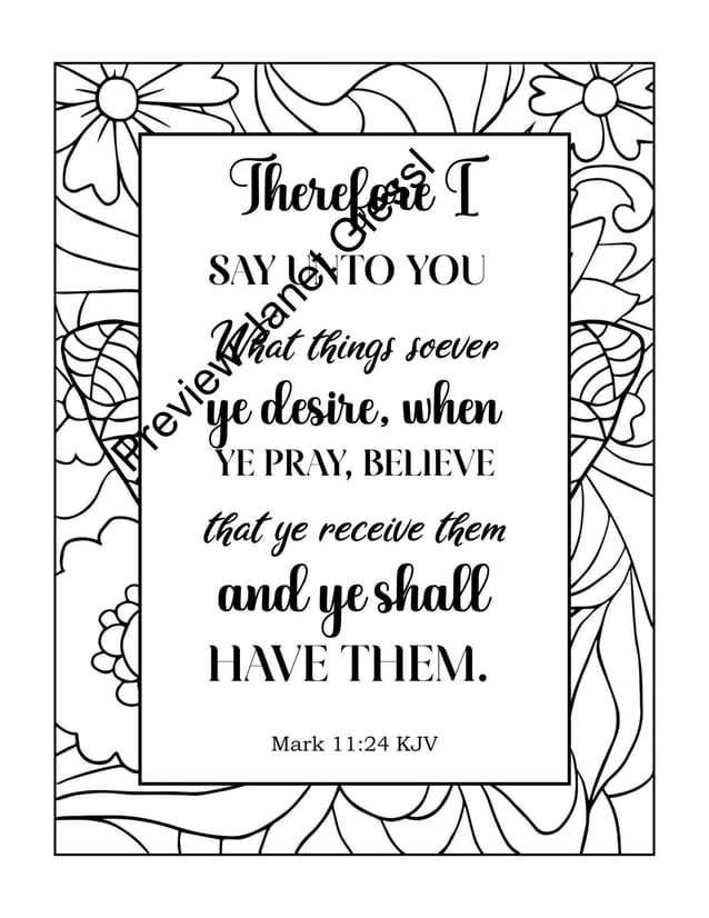 Christian Coloring Prayer Journal Preview