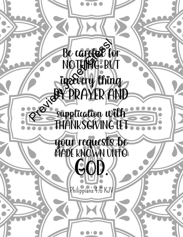 Christian Coloring Prayer Journal Preview