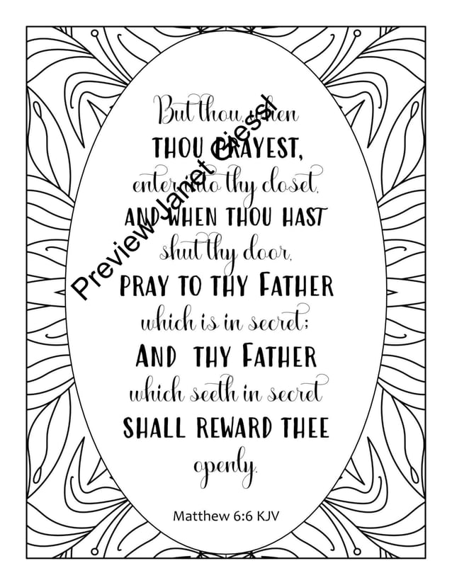 Christian Coloring Prayer Journal Preview