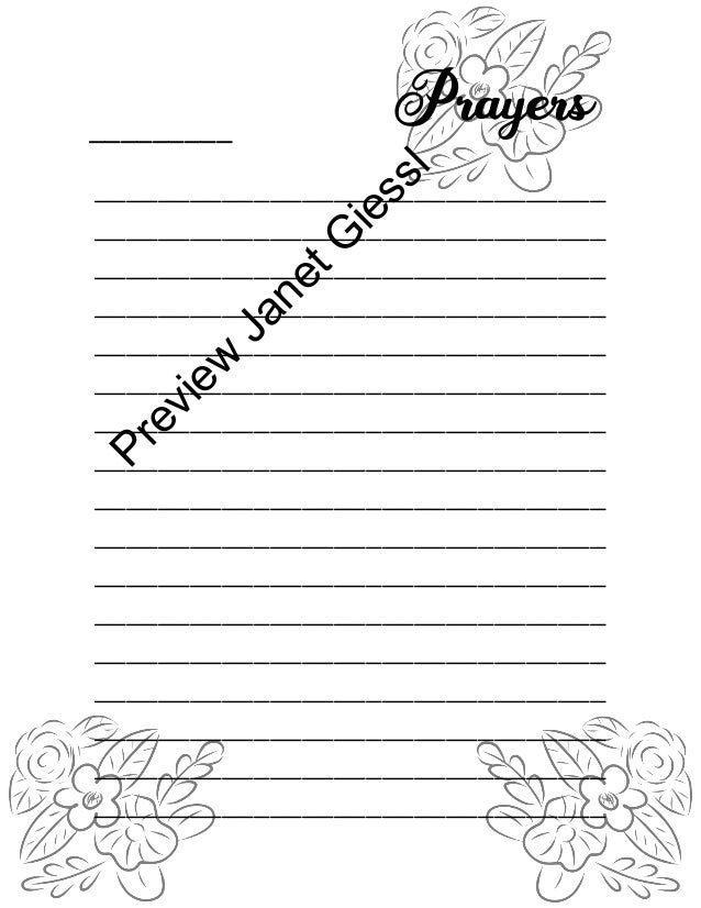 Christian Coloring Prayer Journal Preview