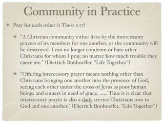 Christian community | KEY
