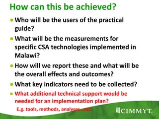 CIMMYT presentation on CSA | PPTX