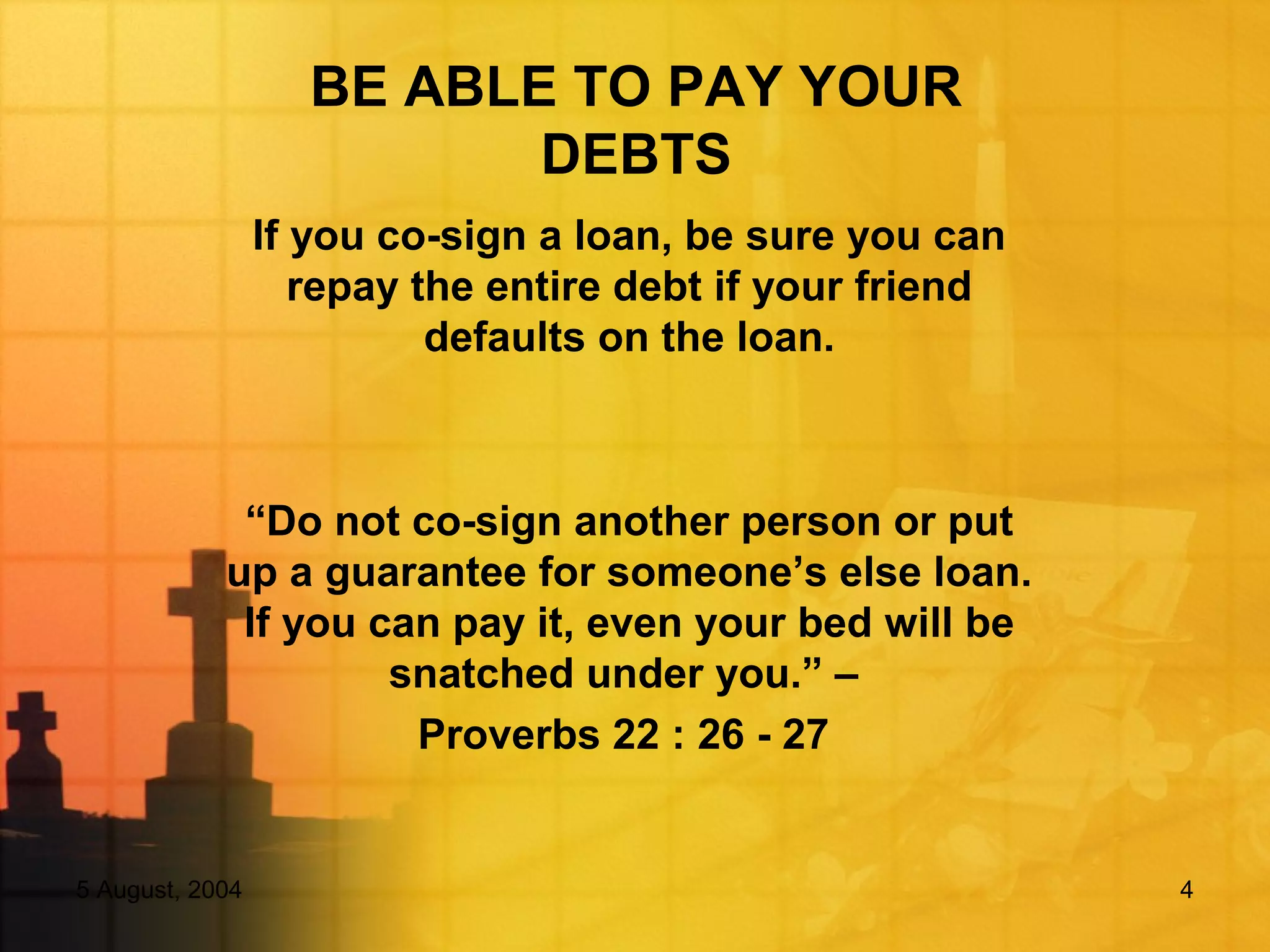 Christian debt concepts | PPT