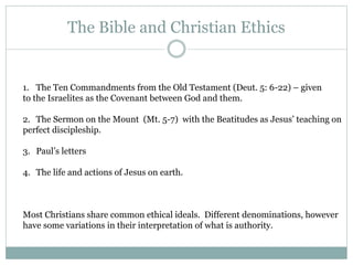 Christian ethics BPC resource | PPT