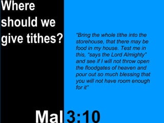 Christian foundations 201 - Stewardship & Tithing | PPT