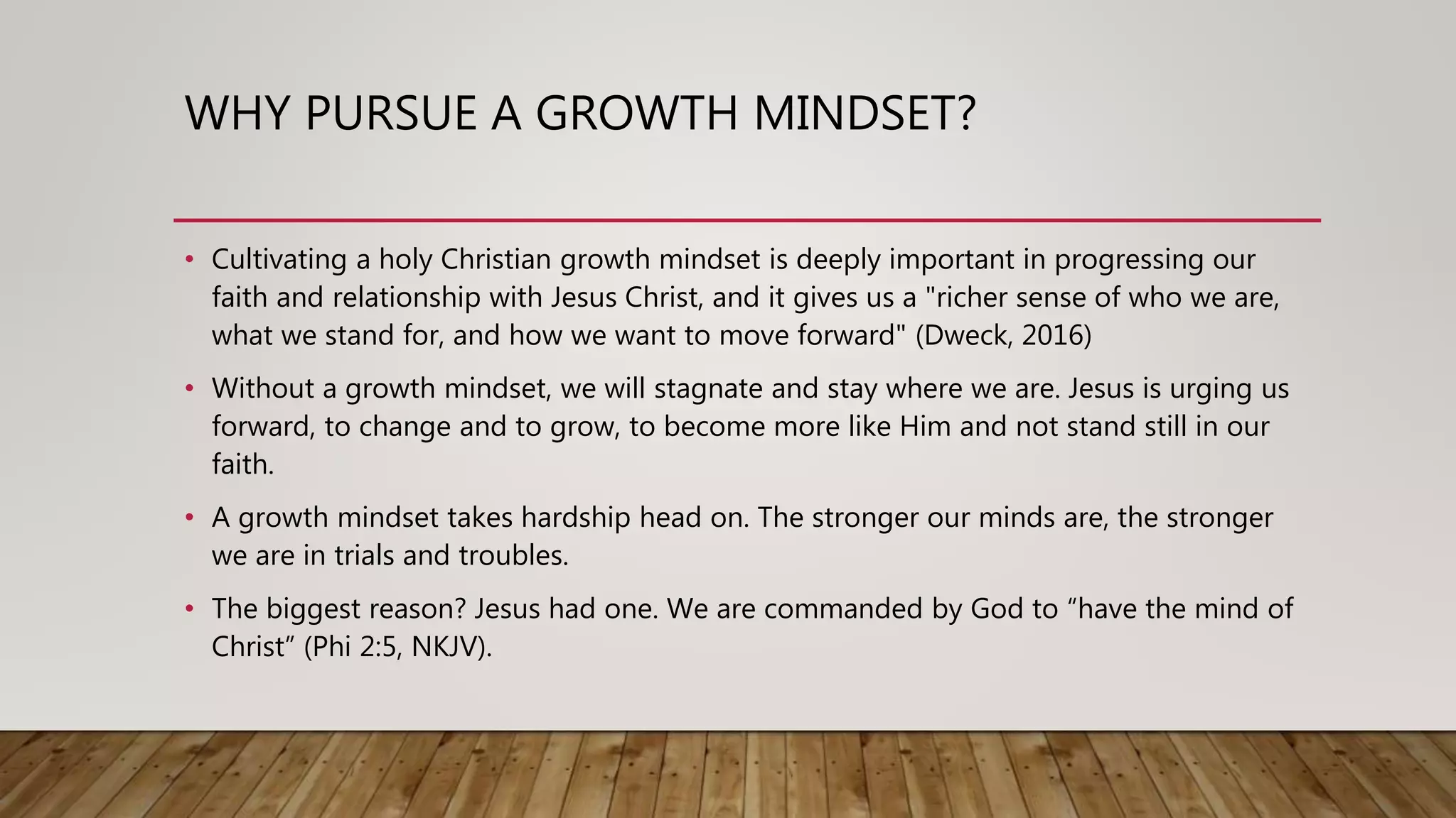 Christian growth mindset | PPTX