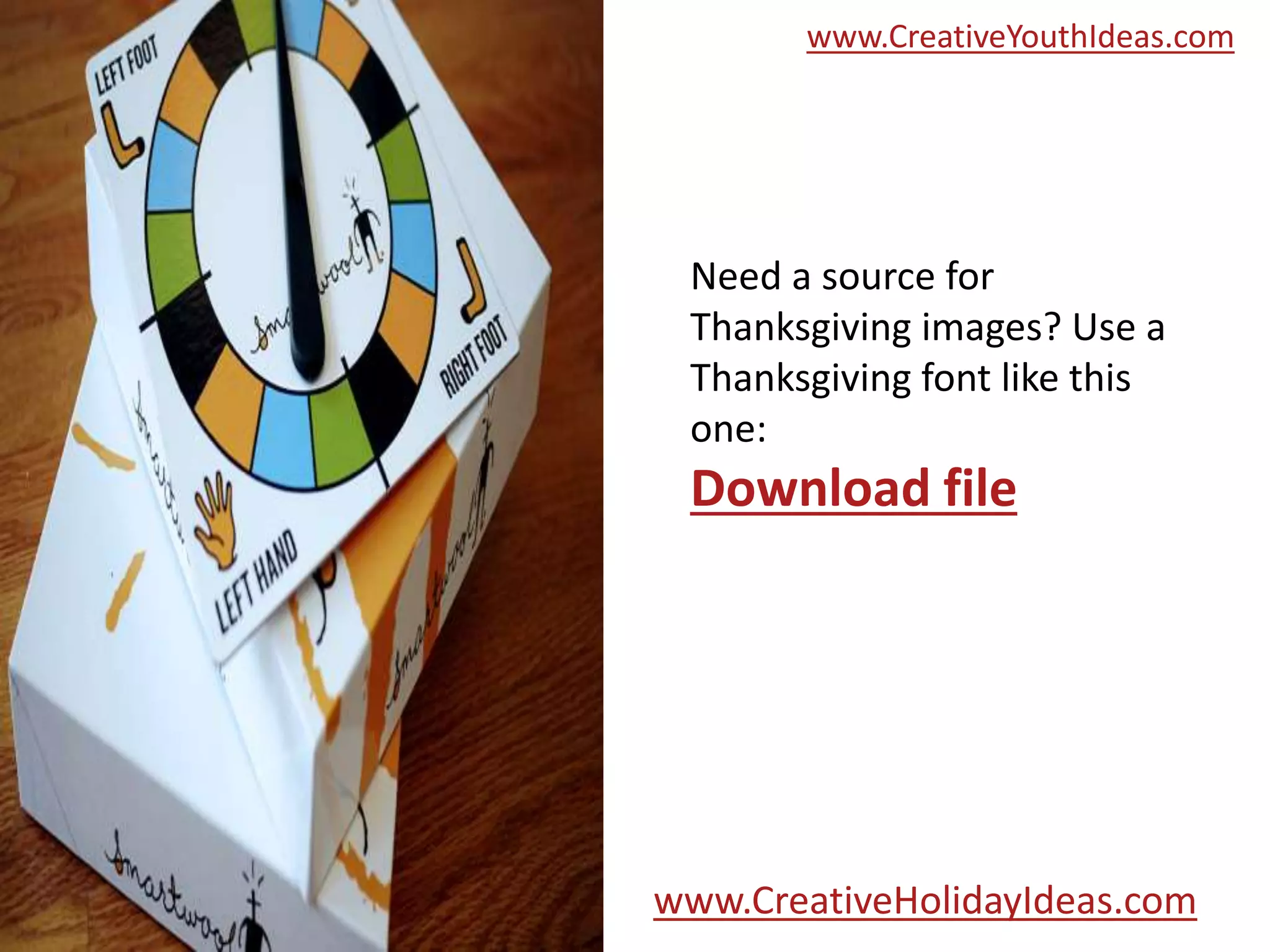 Christian Icebreakers - Thanksgiving Twister | PPTX