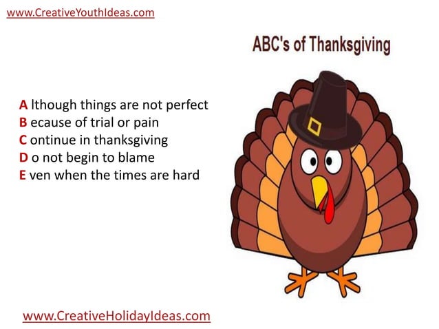 Christian Illustrations - ABC’s of Thanksgiving | PPT