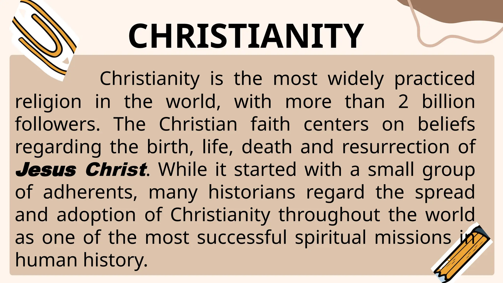 Introduction to World Religions and Belief Systems Subject. Toipic ...