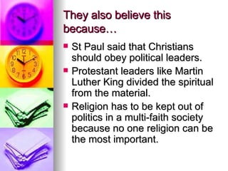 Christianity And Politics | PPT