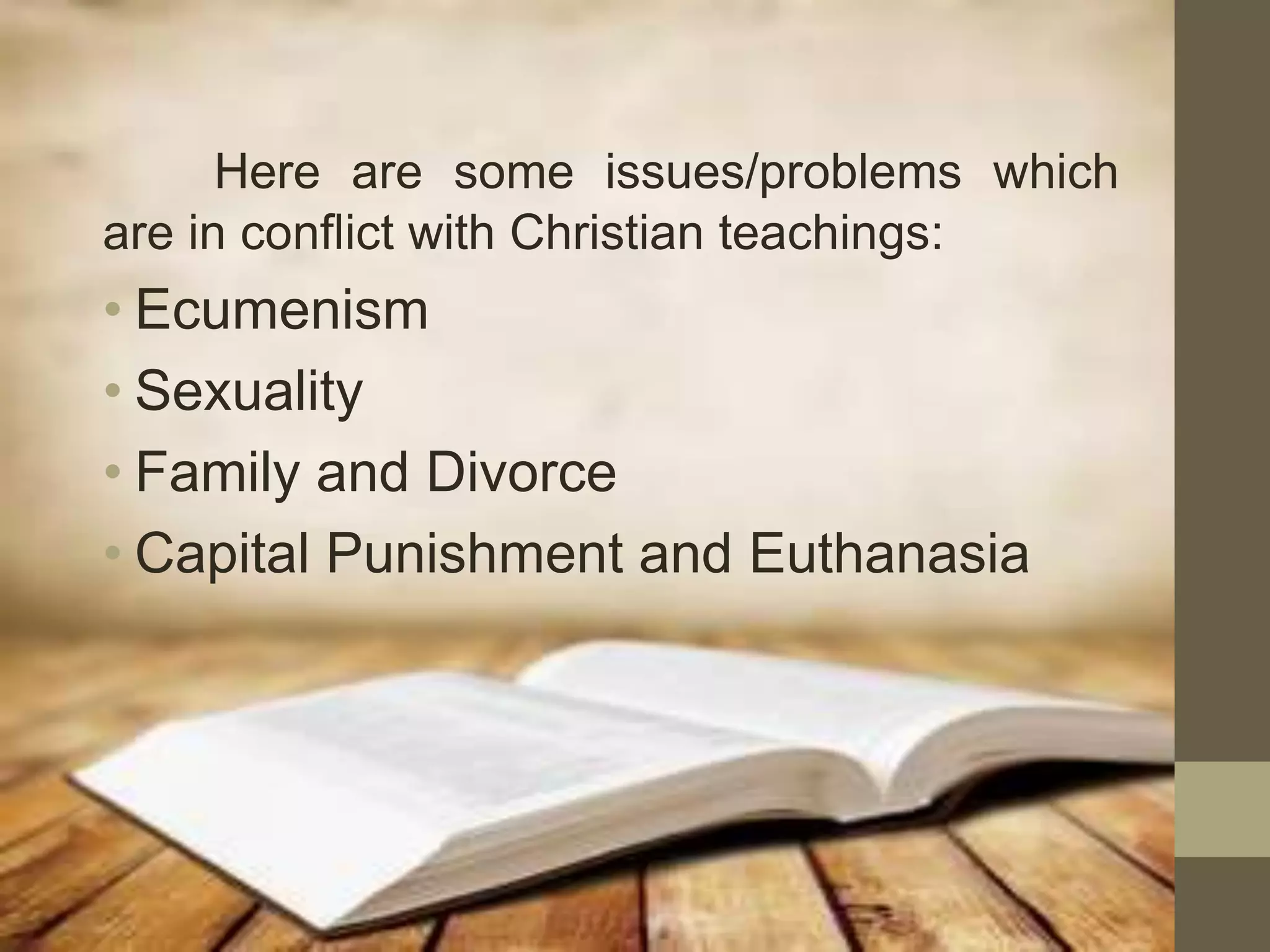 Christianity: Selected Issues | PPTX | Christianity | Religion ...