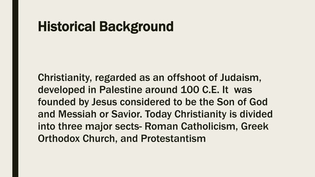 CHRISTIANITY intro to world religions | PPTX