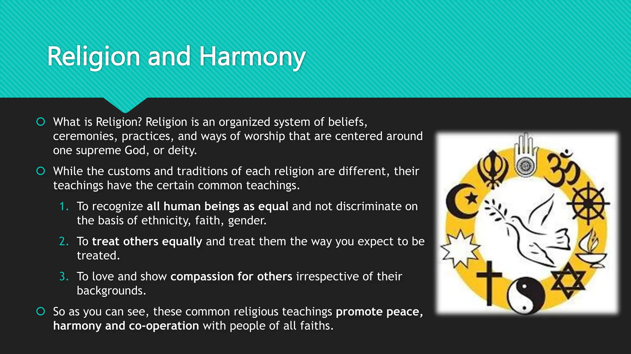 Christianity and Harmony - a presentation about religious acceptance | PPTX