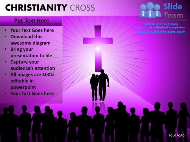 Christianity cross jesus christ powerpoint ppt templates. | PPT